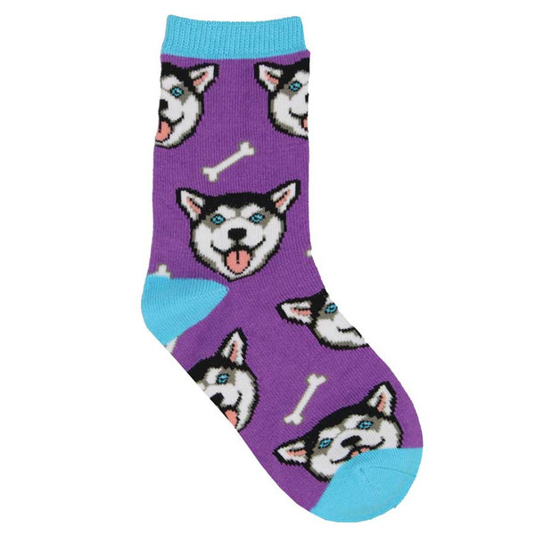 Happy Husky Socks | Epic Fun Kids' Animal Socks - Sock Vault | Sock Vault